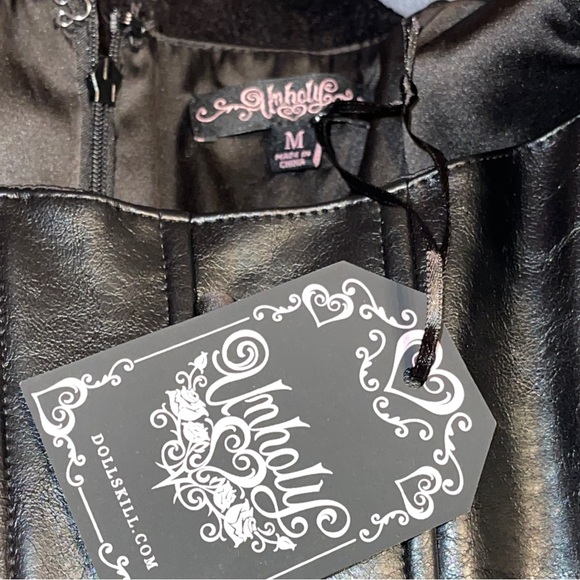 Dolls Kill | Dresses | Unholy Gothic Victorian Leather Dress Vampire ...